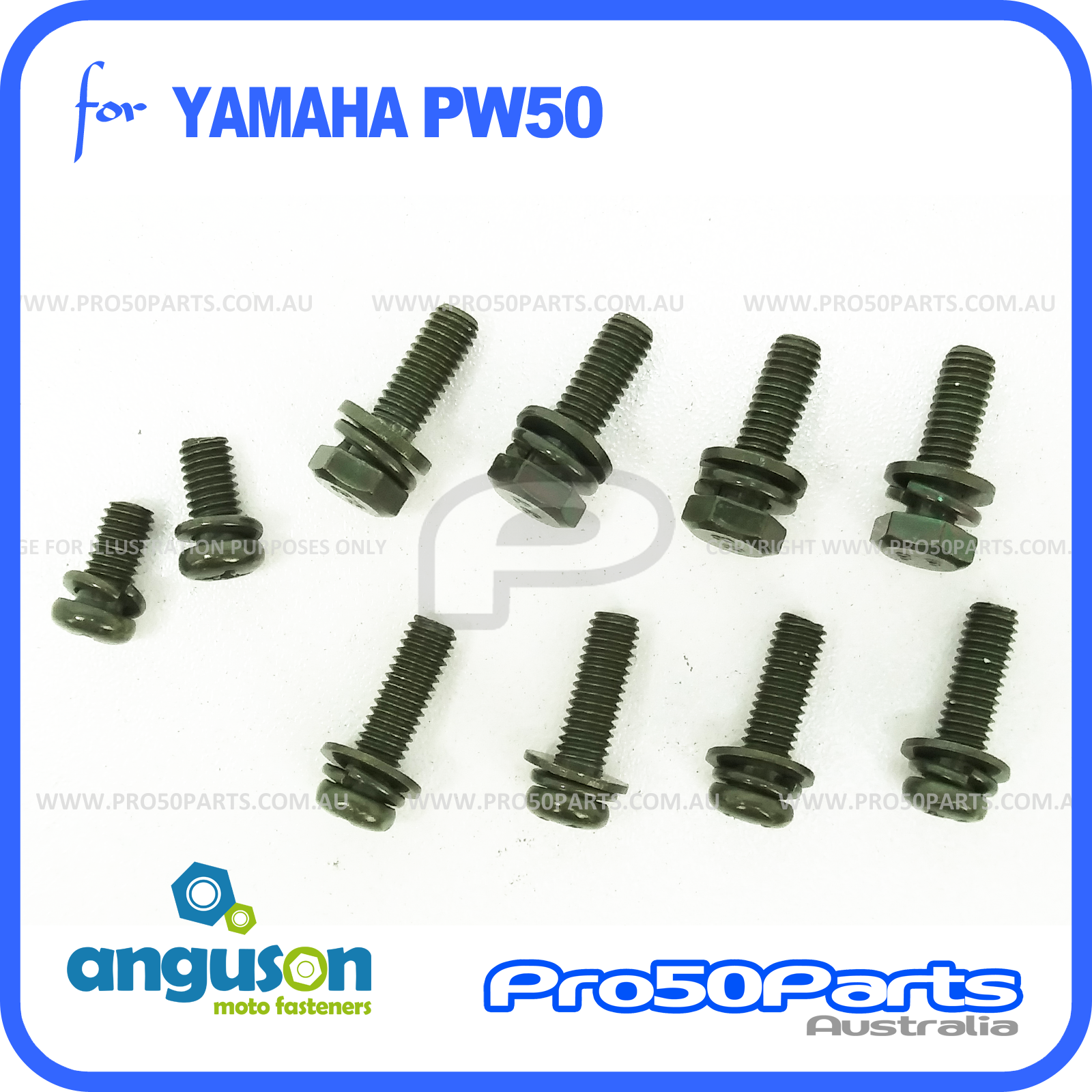 Yamaha PW50 - Screw & Bolt Set, Fender, Seat