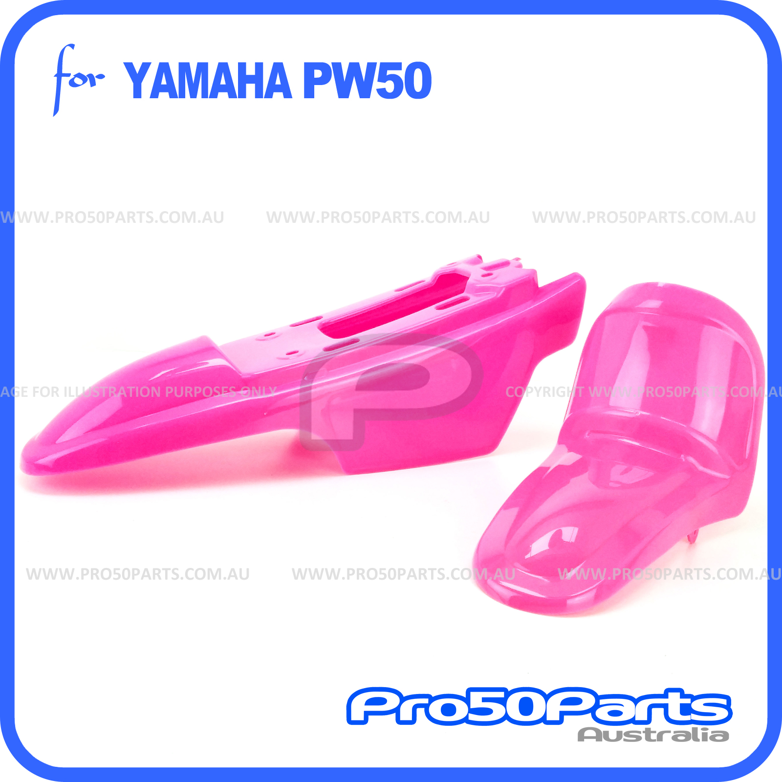 (PW50) - Plastics Fender Cover Set (Hot Pink)