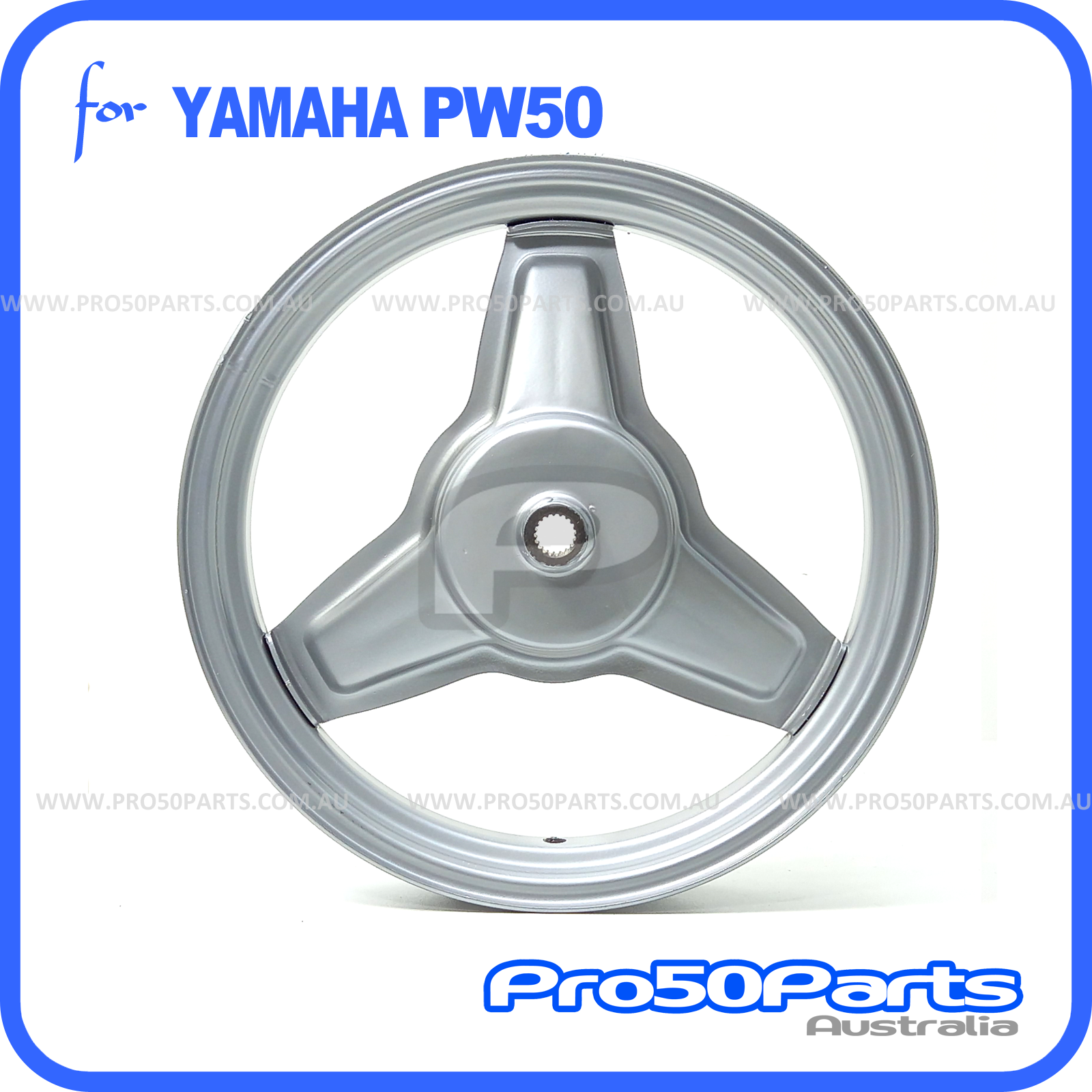Yamaha PW50 - Rim, Rear Wheel Silver