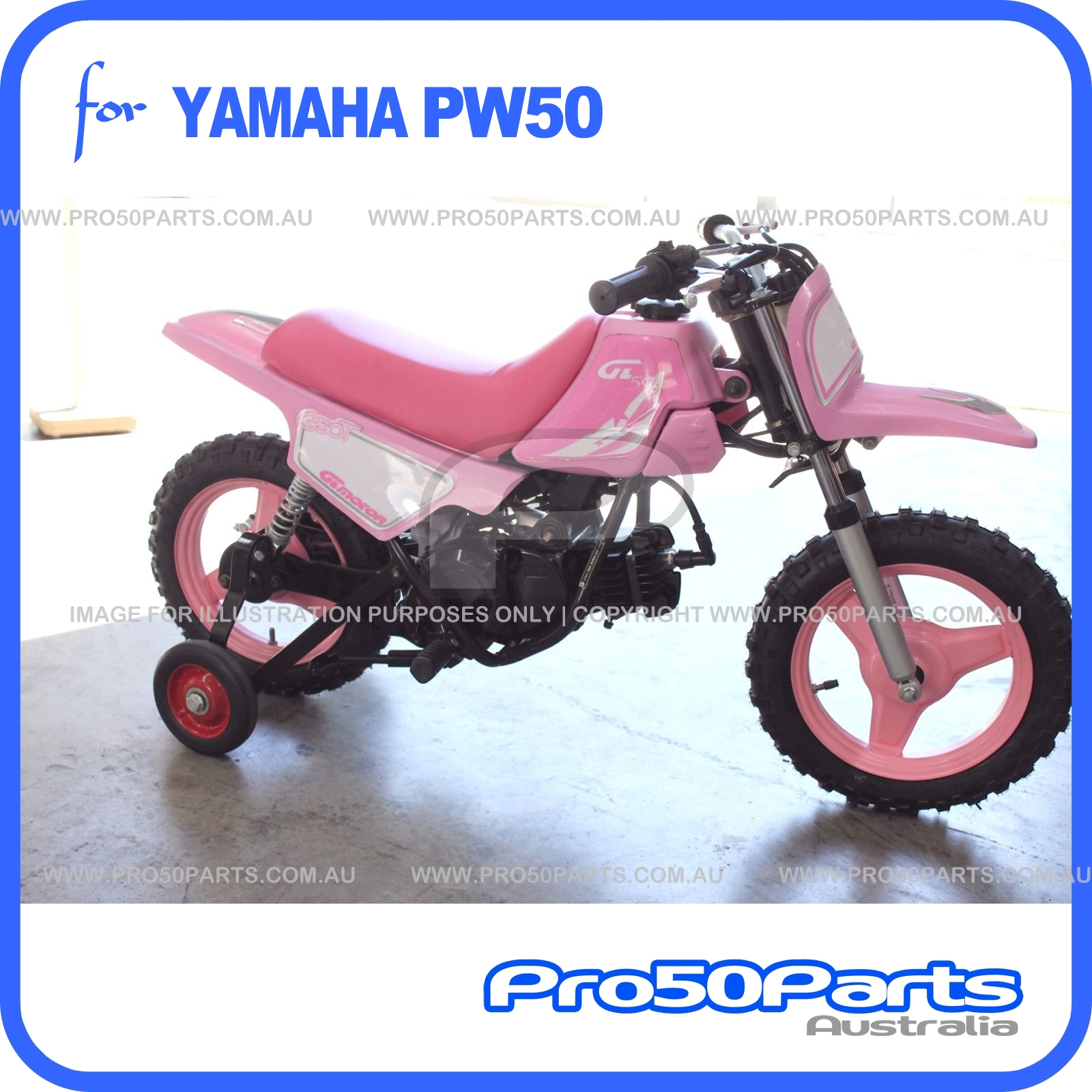 Yamaha PW50 - Training Wheel, Rear Mounted, Yamaha Style