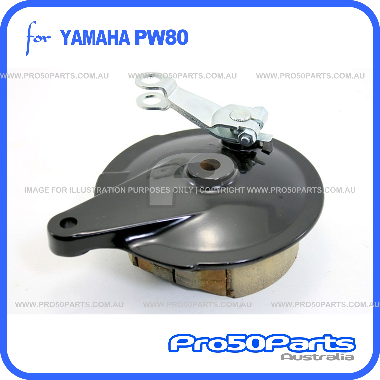 Yamaha PW80 Rear Wheel Hub, Brake Hub, Drum Brake