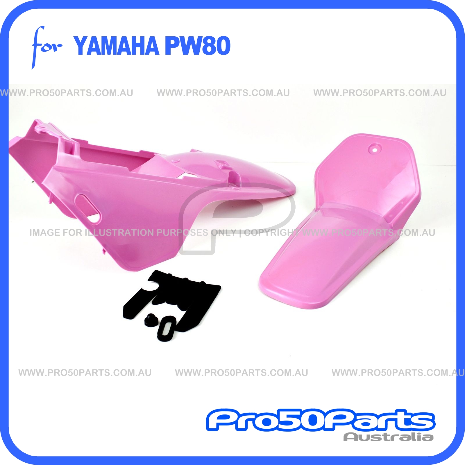 Yamaha PW80 Fuel Tank, Air Cleaner, Fender Plastic Cover, Seat - Pink ...