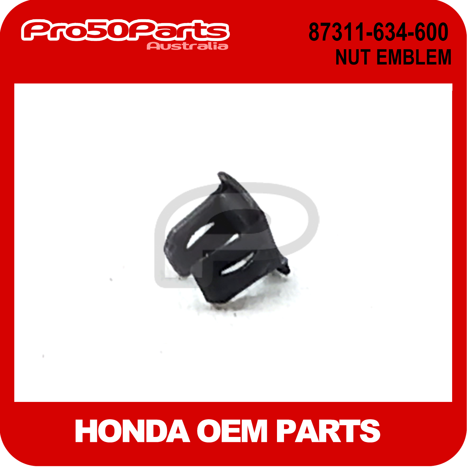 (Honda OEM) NUT, EMBLEM