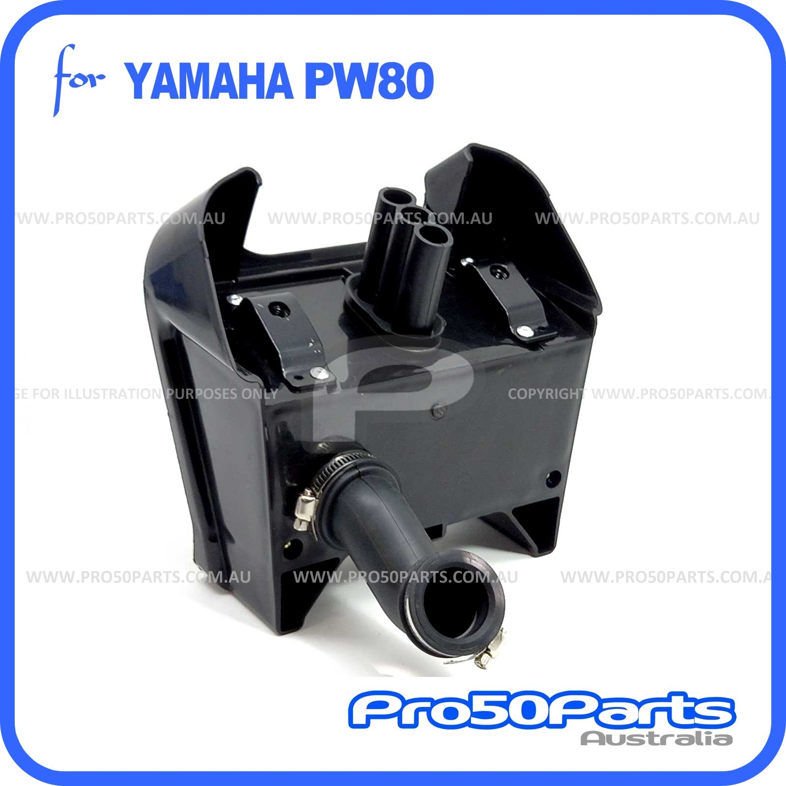 Yamaha PW80 Air Cleaner, Air Filter, Air Box (Black)