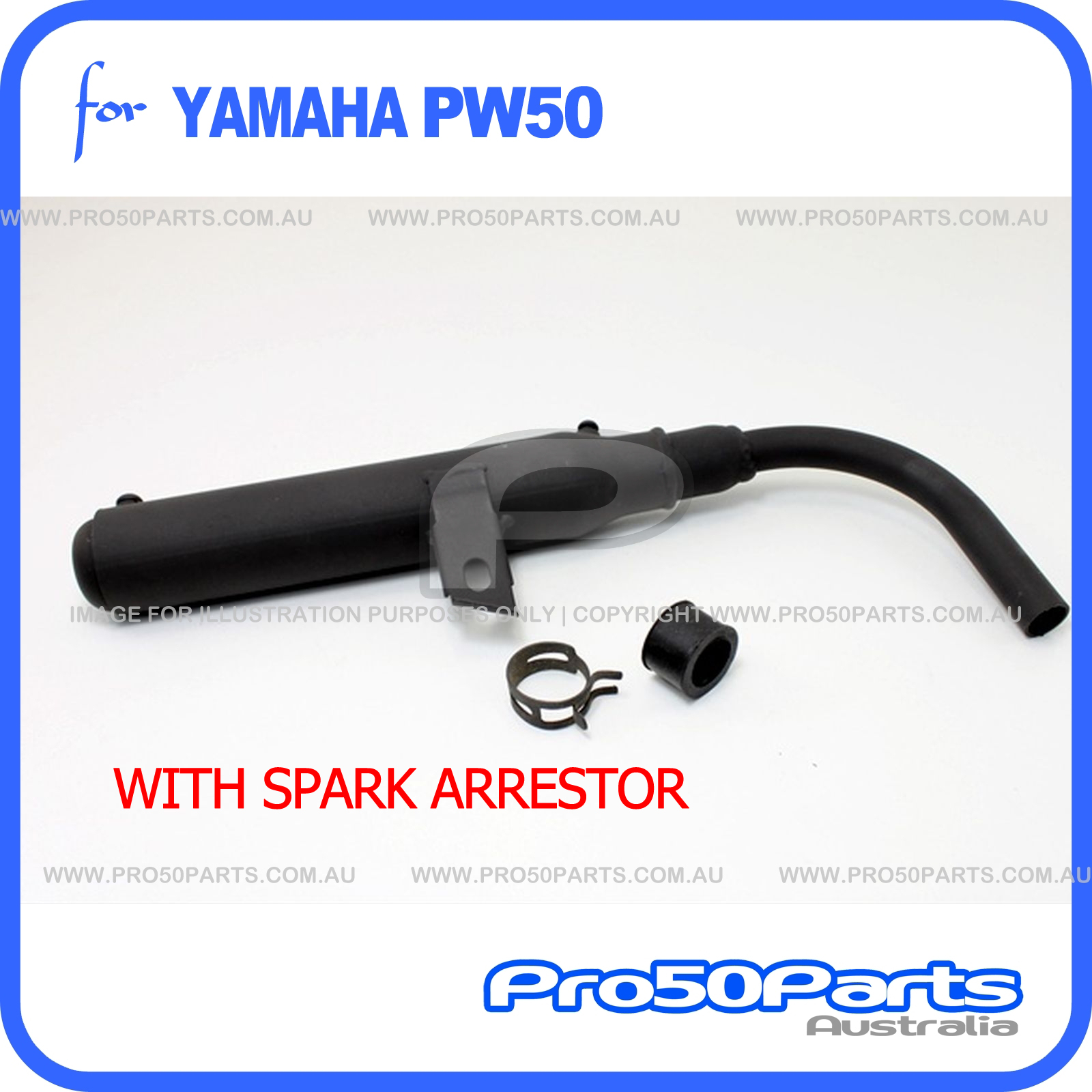 Yamaha PW50 - Exhaust Pipe and Silencer Assy