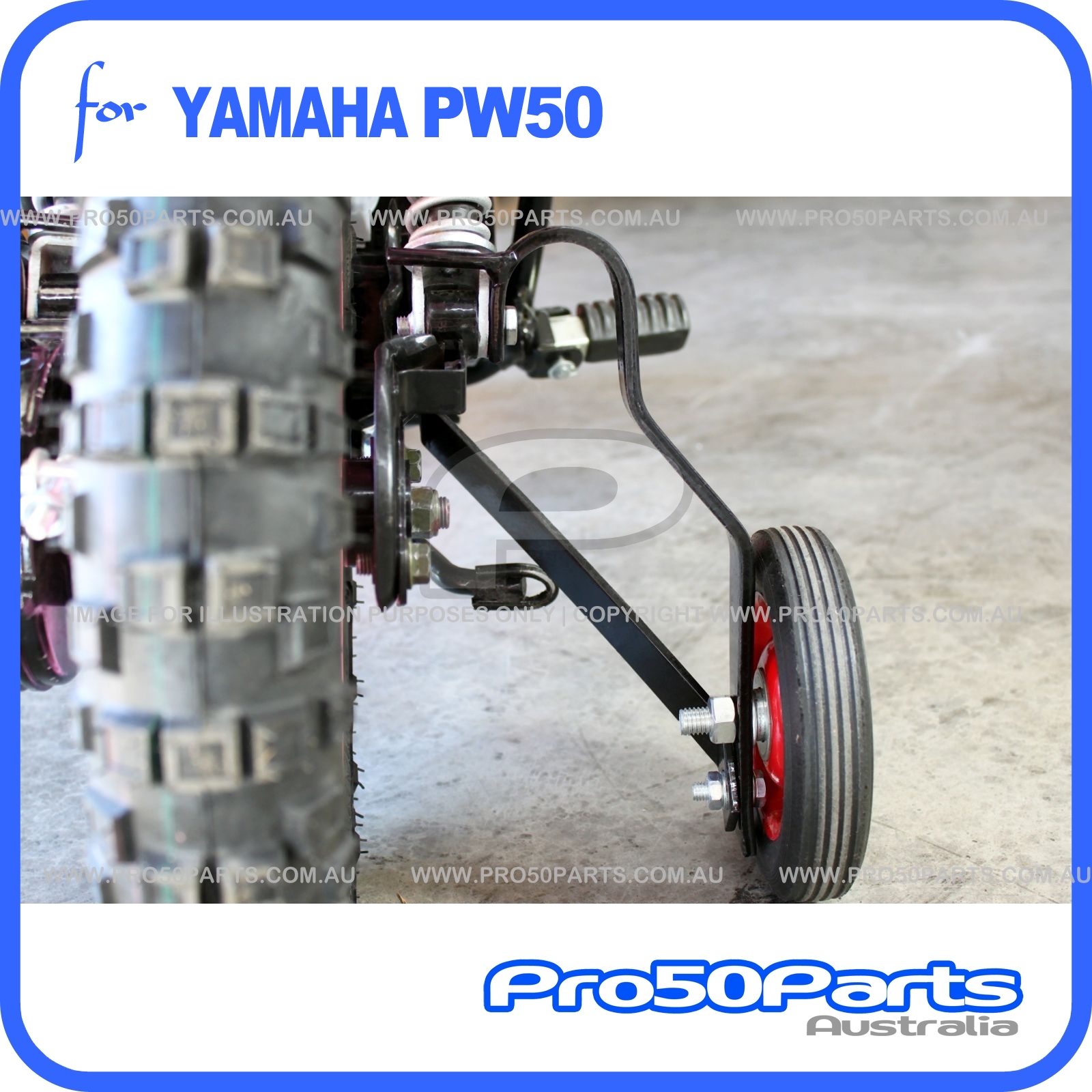 Yamaha PW50 - Training Wheel, Rear Mounted, Yamaha Style