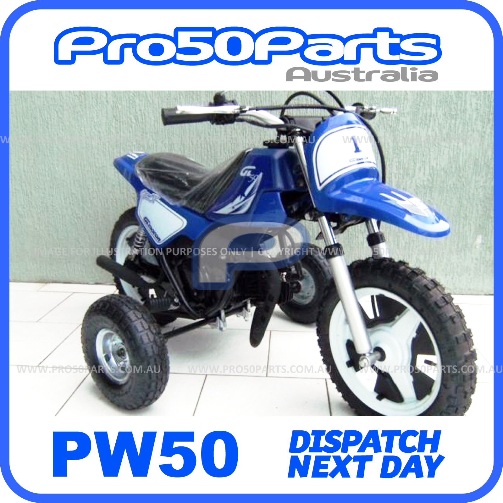 Yamaha PW50 PY50 Center Mount Training Wheels 12 months warranty | eBay