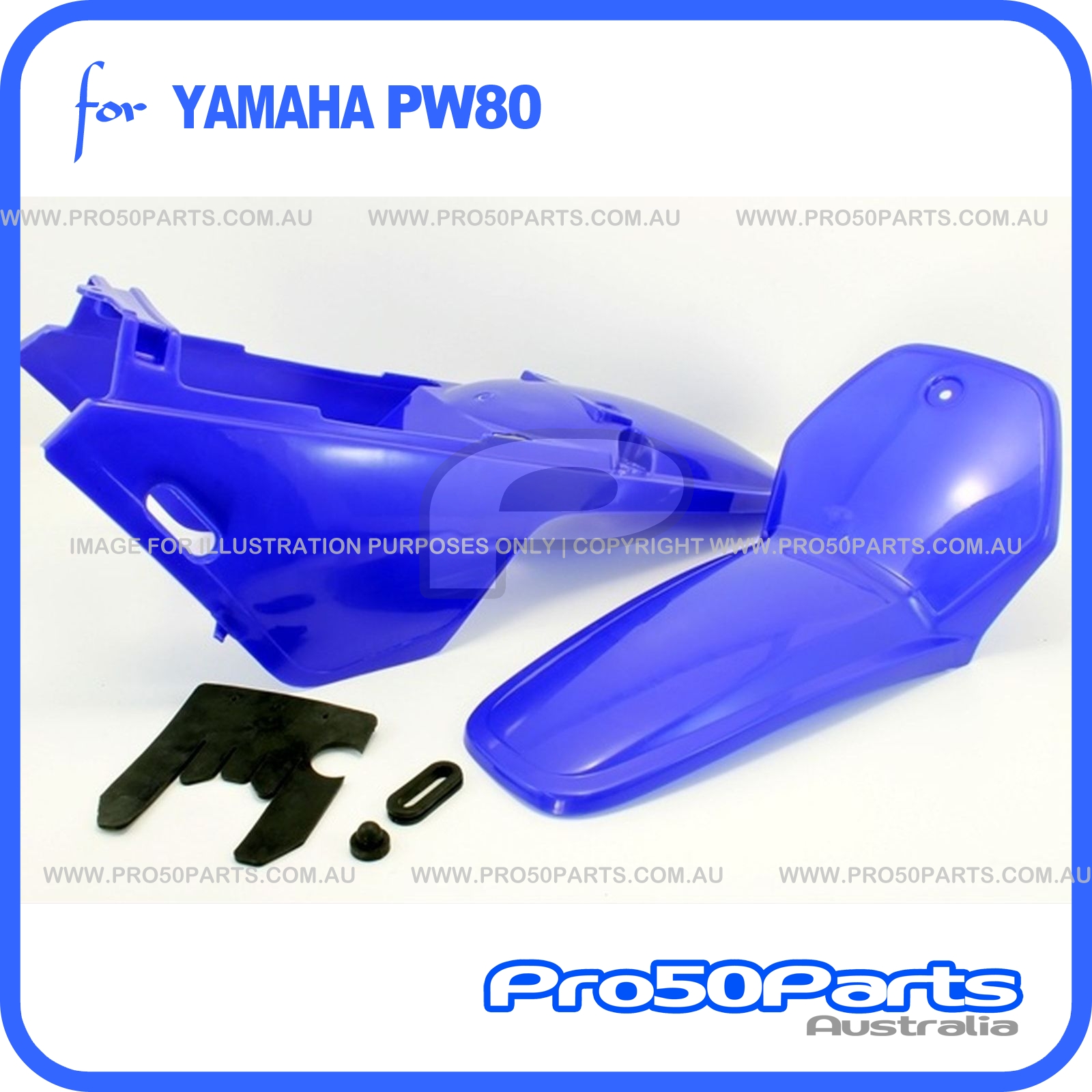 Yamaha PW80 Fuel Tank, Air Cleaner, Fender Plastic Cover, Seat