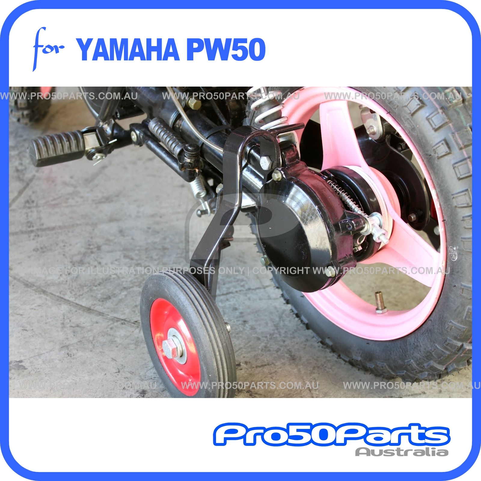 Yamaha PW50 - Training Wheel, Rear Mounted, Yamaha Style