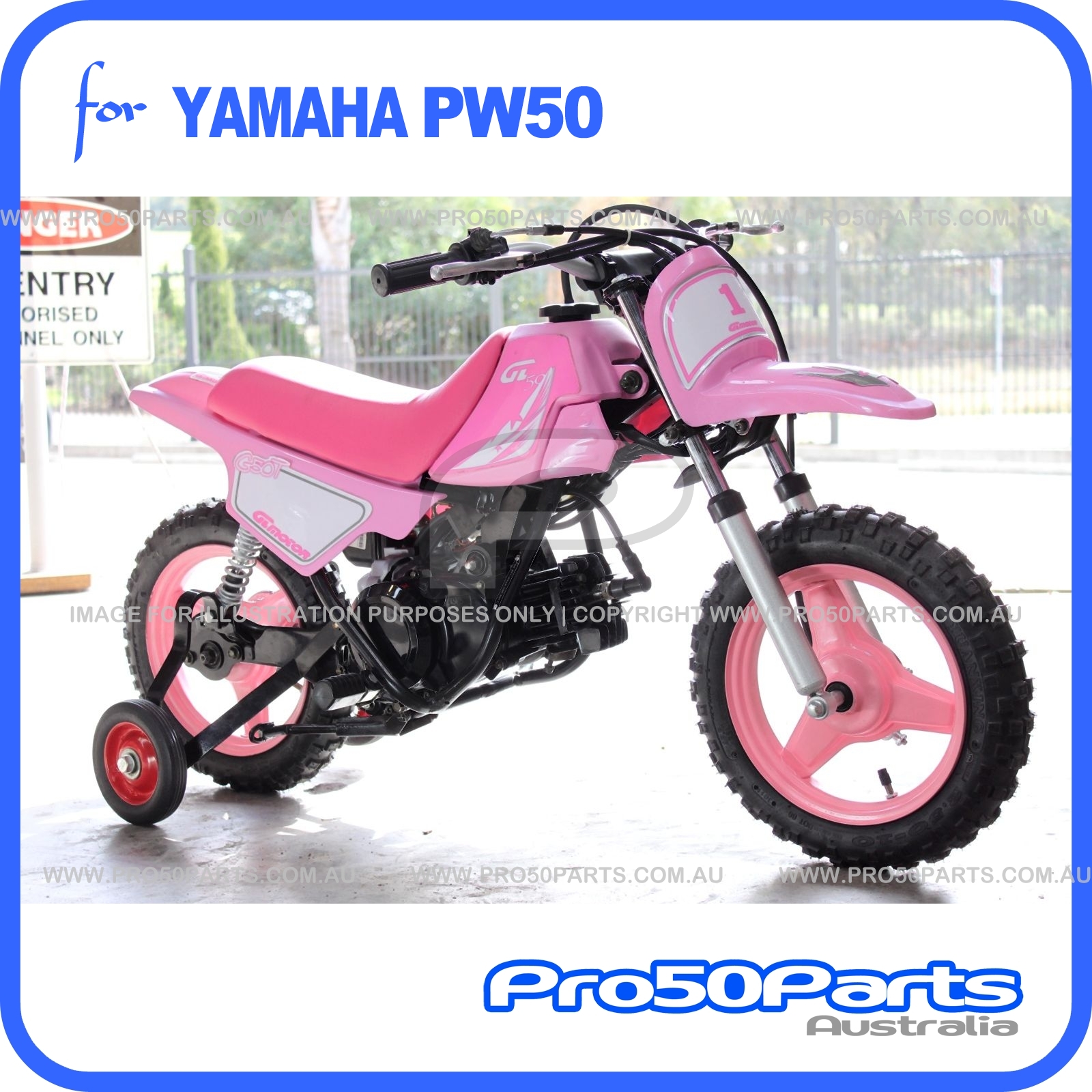 Yamaha PW50 - Training Wheel, Rear Mounted, Yamaha Style