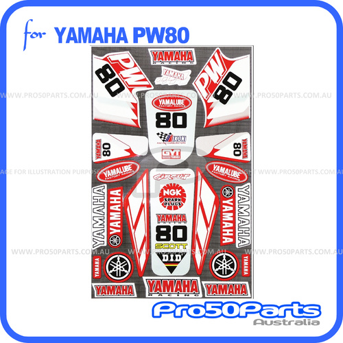 Yamaha PW80 - Yamaha Motorcross Decal Sticker Kit Blue