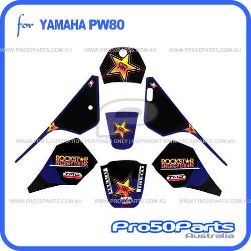 Yamaha PW80 - Sticker Decal Graphics, Rockstar